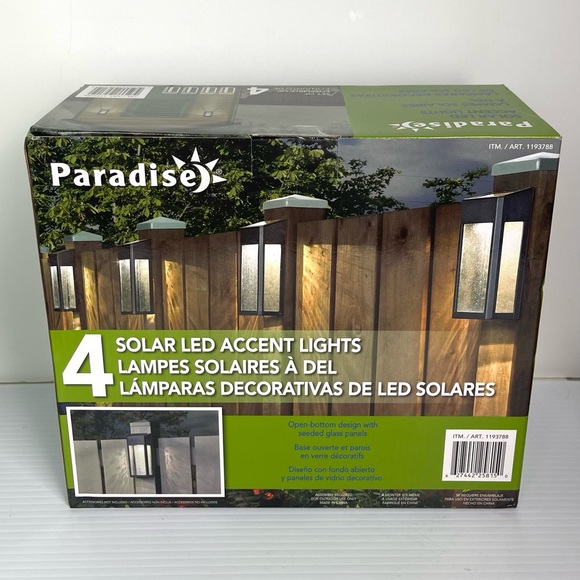 paradise | Accents | New Paradise Solar Led Accent Lights Set Of 4 193788 | Poshmark
